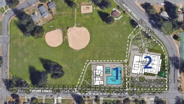 Arial Of Community Center And Pool - City of Fircrest