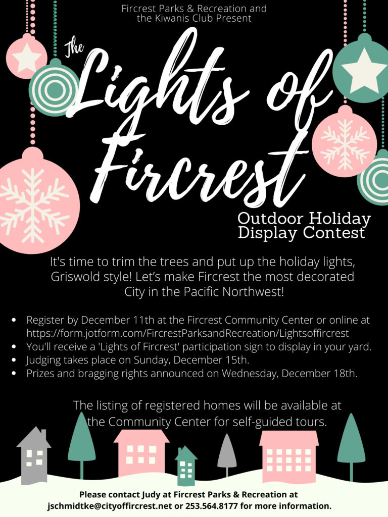 'Lights of Fircrest' Outdoor Holiday Display Contest Registration ...