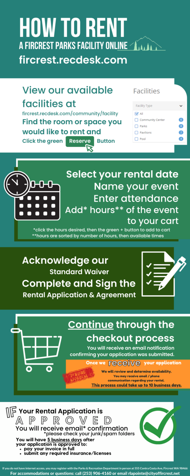 Facility Rental Process - City of Fircrest