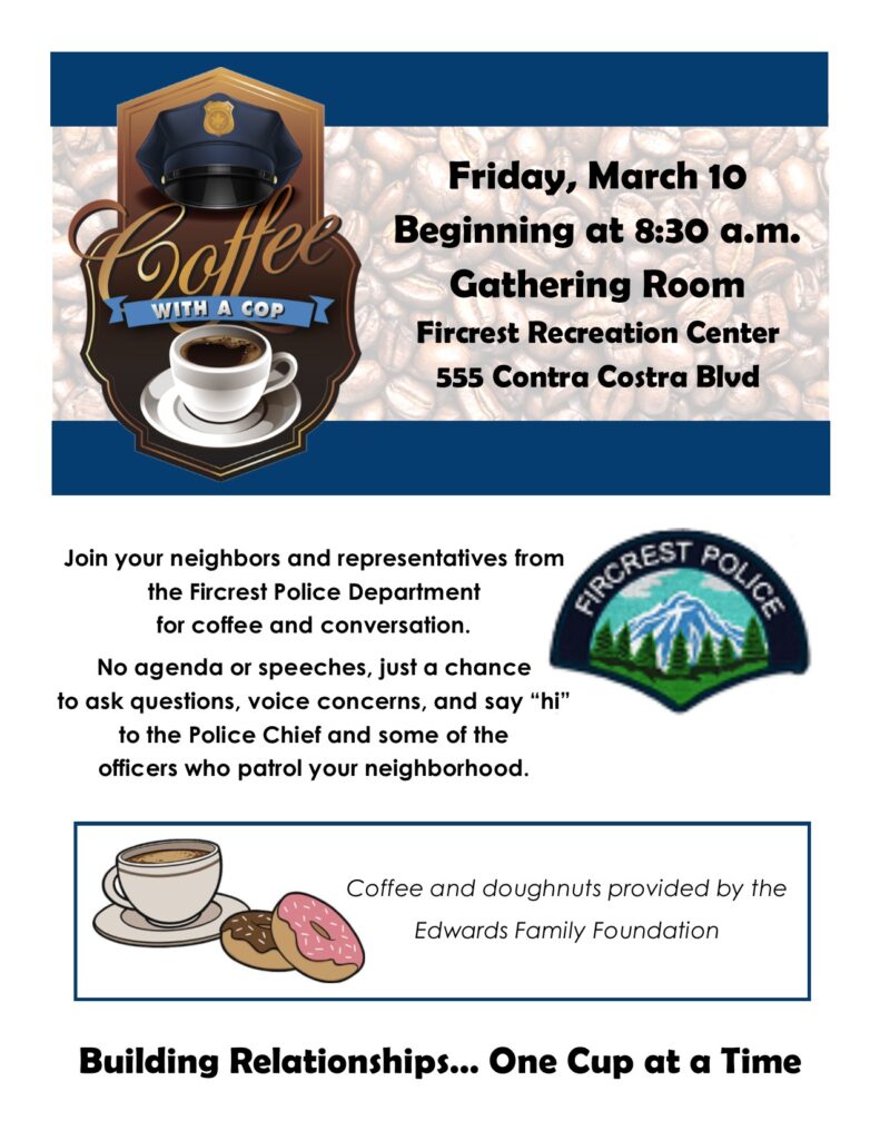 Coffee With A Cop - City of Fircrest