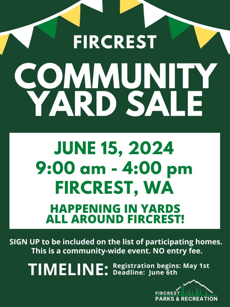 Community Yard Sale - City of Fircrest